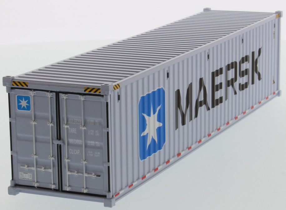 MAERSK 1 50 Scale 40 Dry Goods Sea Container grey 91027E