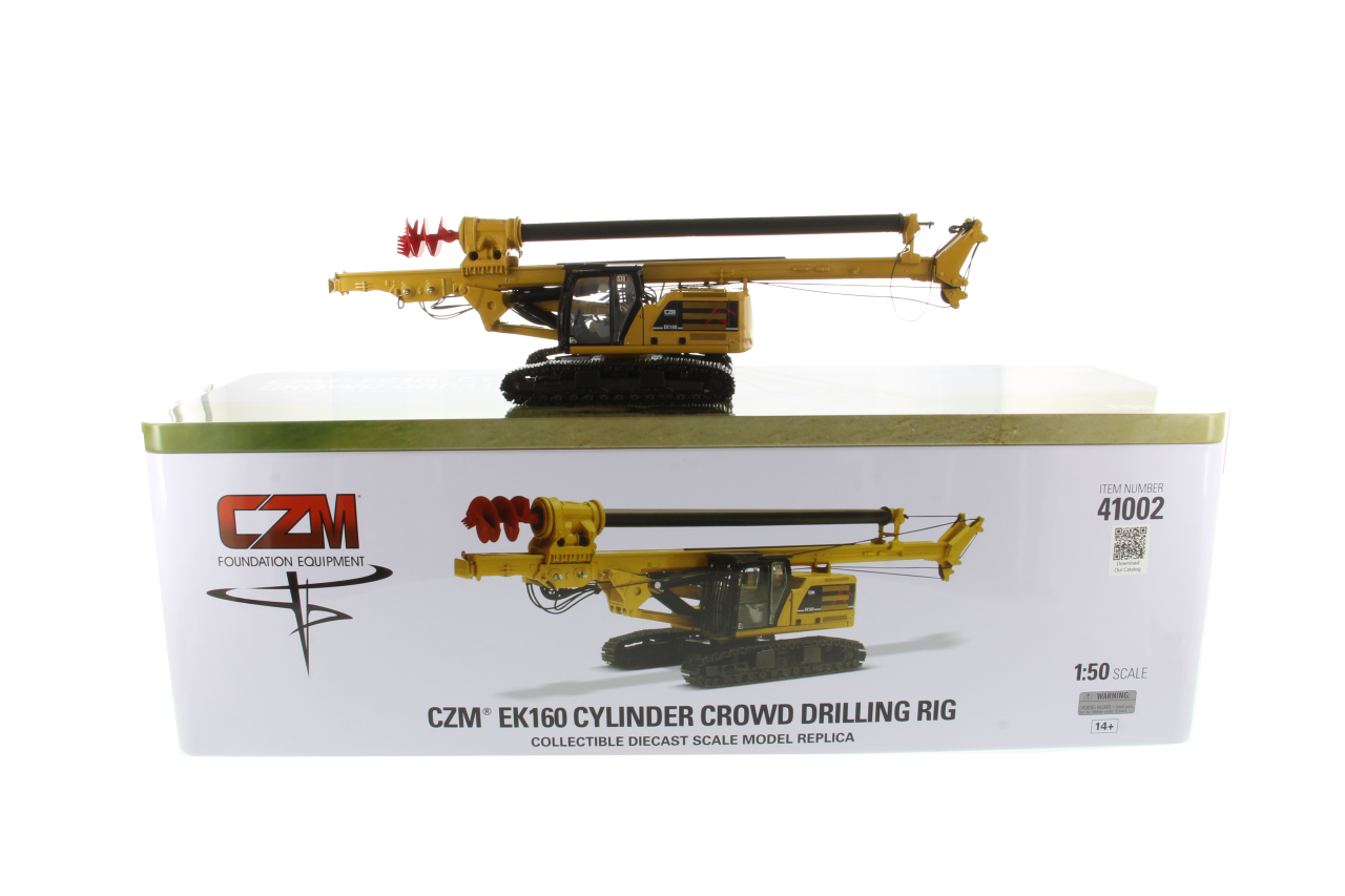 Cat 1:50 330 with CZM EK160 Drilling Rig 41002 - Cat® Diecast Scale Models