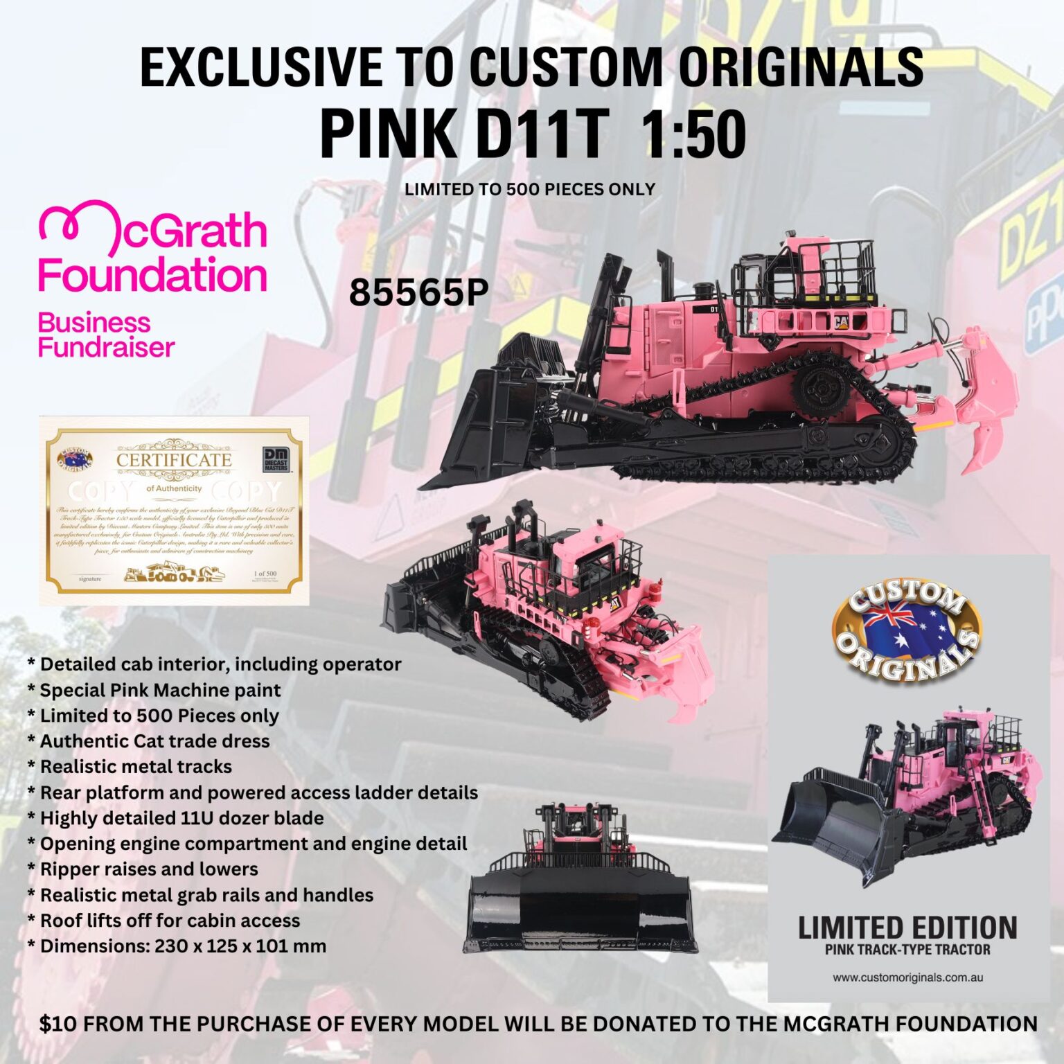 LIMITED EDITION PINK D11 DOZER - Cat® Diecast Scale Models